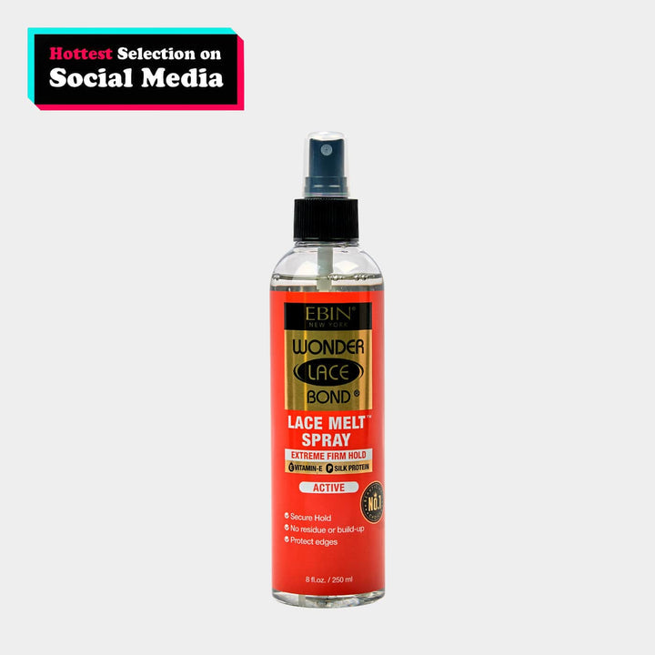 Ebin Wonder Lace Bond Melting Spray Extreme Firm Hold -Active (Red) 8o ...