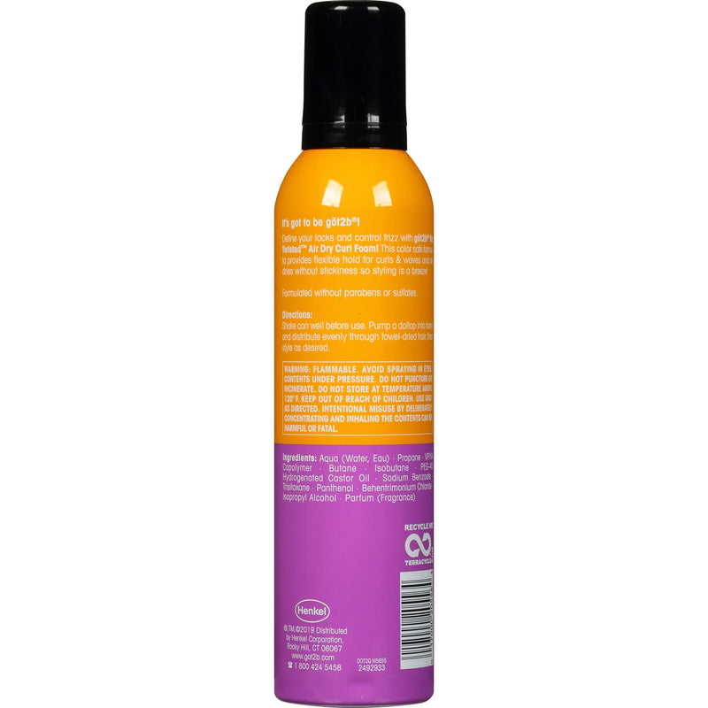 Got2b Be Twisted Air Dry Curl Foam, 8 oz – Ensley Beauty Supply